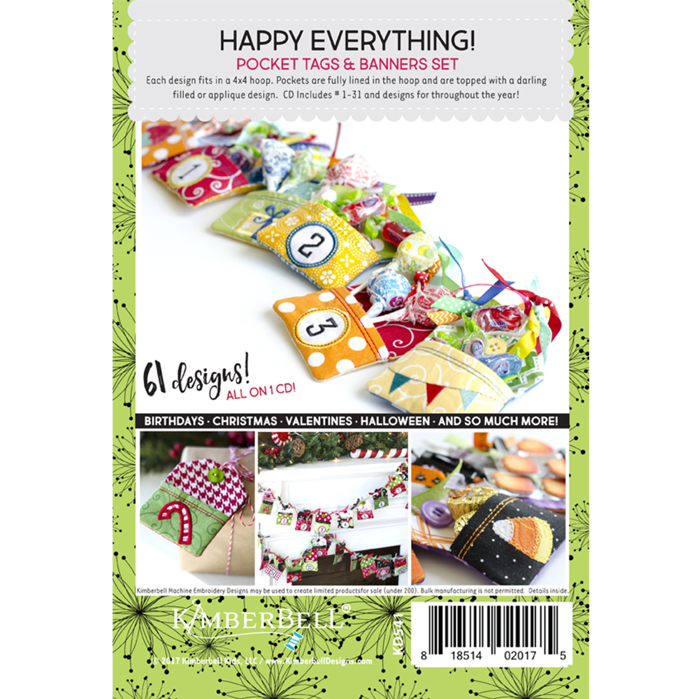 Happy Everything! Pocket Tags & Banners | Kimberbell