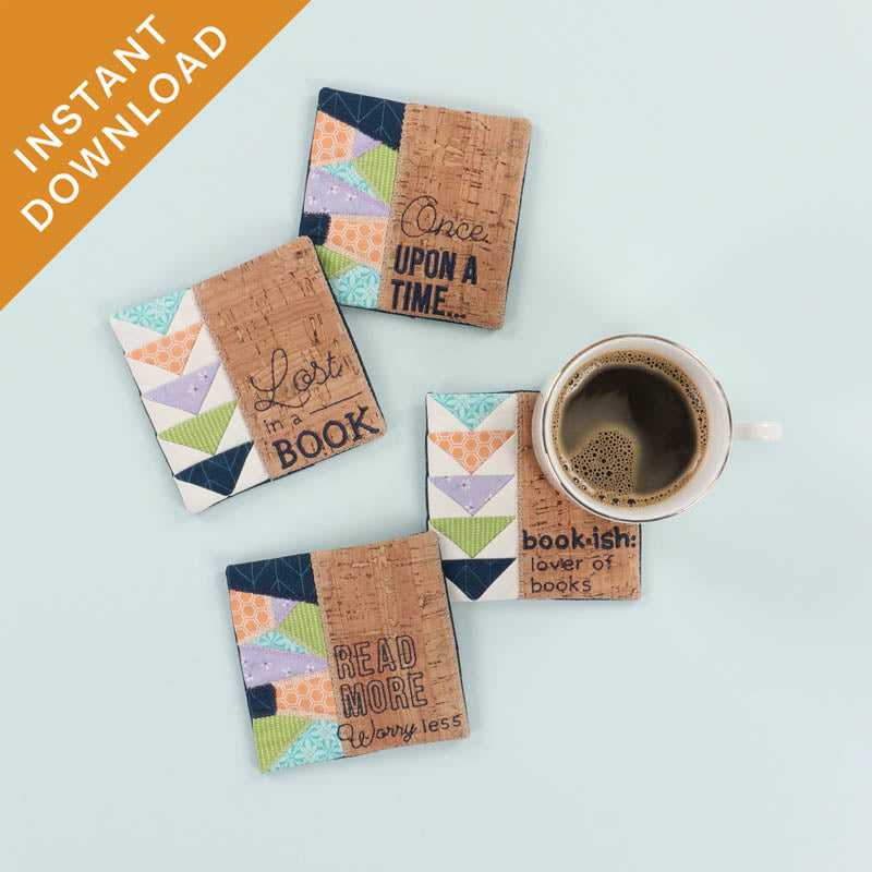 Bookish Coasters (Digital Download) – Kimberbell
