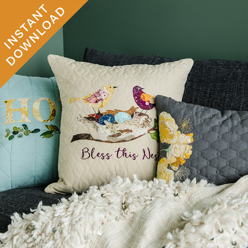 Kimberbell Bench Pillows | Machine Embroidery Pillow Patterns